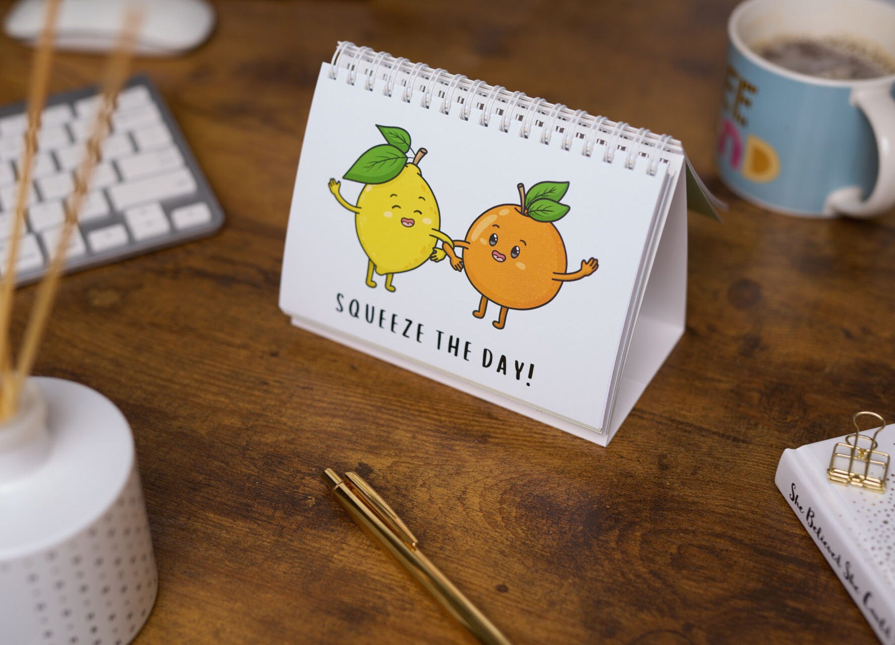BYANIKA Motivational Flip Chart Desk Pad - Positive Affirmation Cards ...