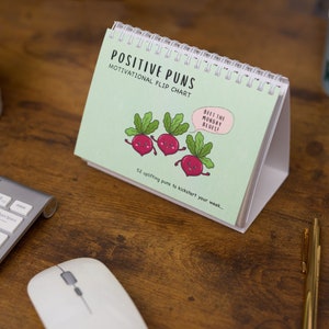 BYANIKA Motivational Flip Chart Desk Pad - Positive Affirmation Cards ...