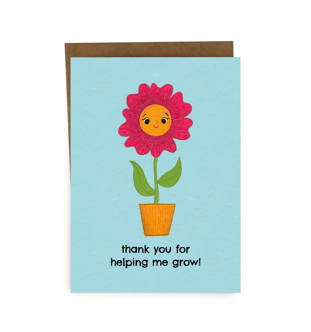 Thank You Card for Teacher for Tutor Teaching Assistant Nursery Teacher ...