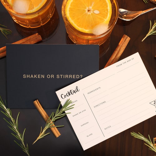 Blank Cocktail Recipe Cards to Write Your Own Recipes Cocktail - Etsy UK