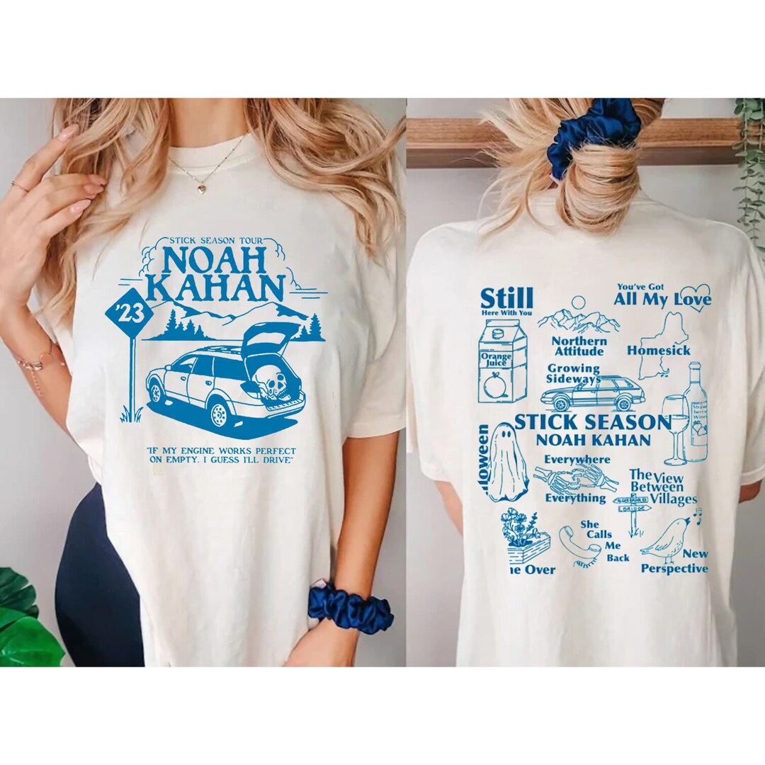 2 Sided Noah Kahan Stick Season 2023 Tour Shirt Noah Kahan - Etsy Canada