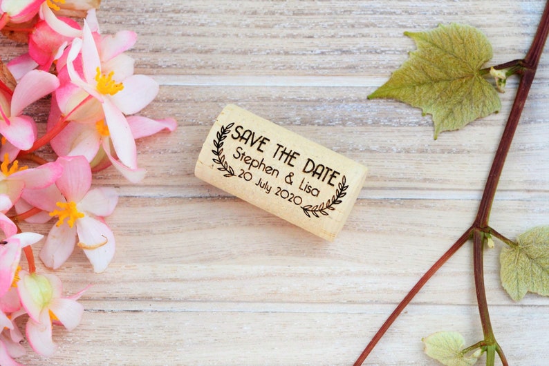 Unique Save the Date of Wine Corks - White - Etsy