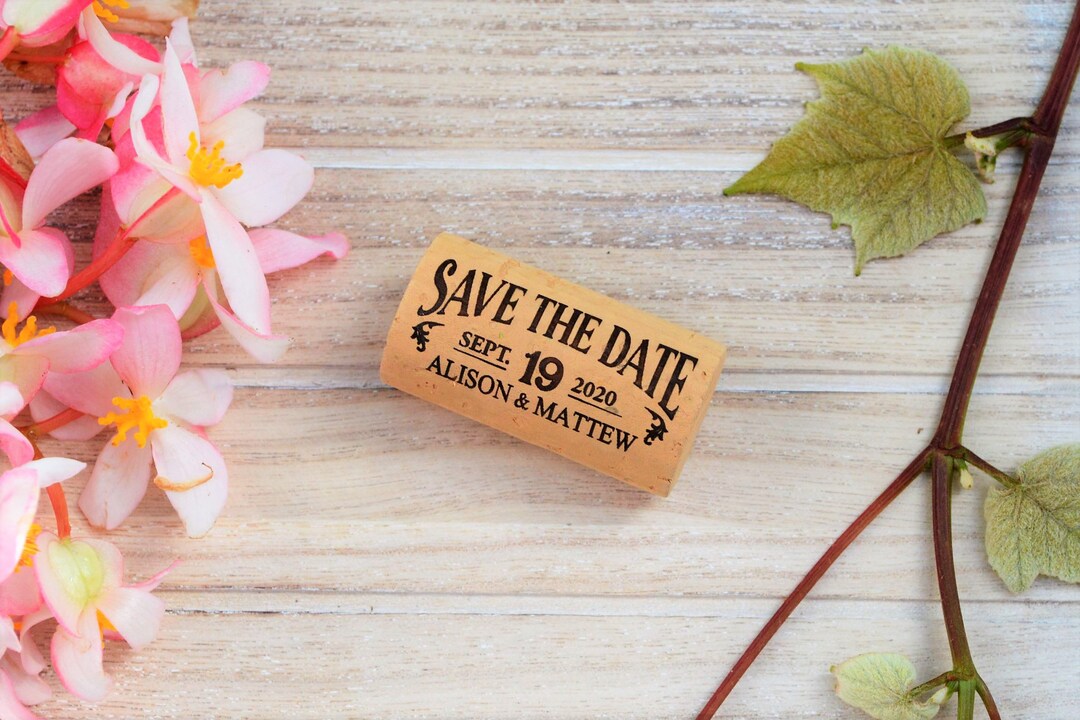 Unique Save the Date of Wine Corks • AA077 - Etsy
