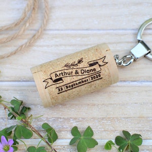 Wedding Favors Keychain. Wedding Favors Keyring, Personalized Wine Cork ...