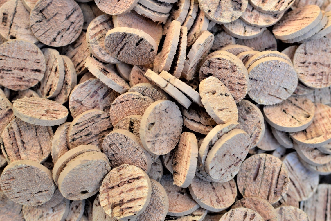 Natural Round Slices of Corks for Crafts and Make Coasters, Wall Decor ...