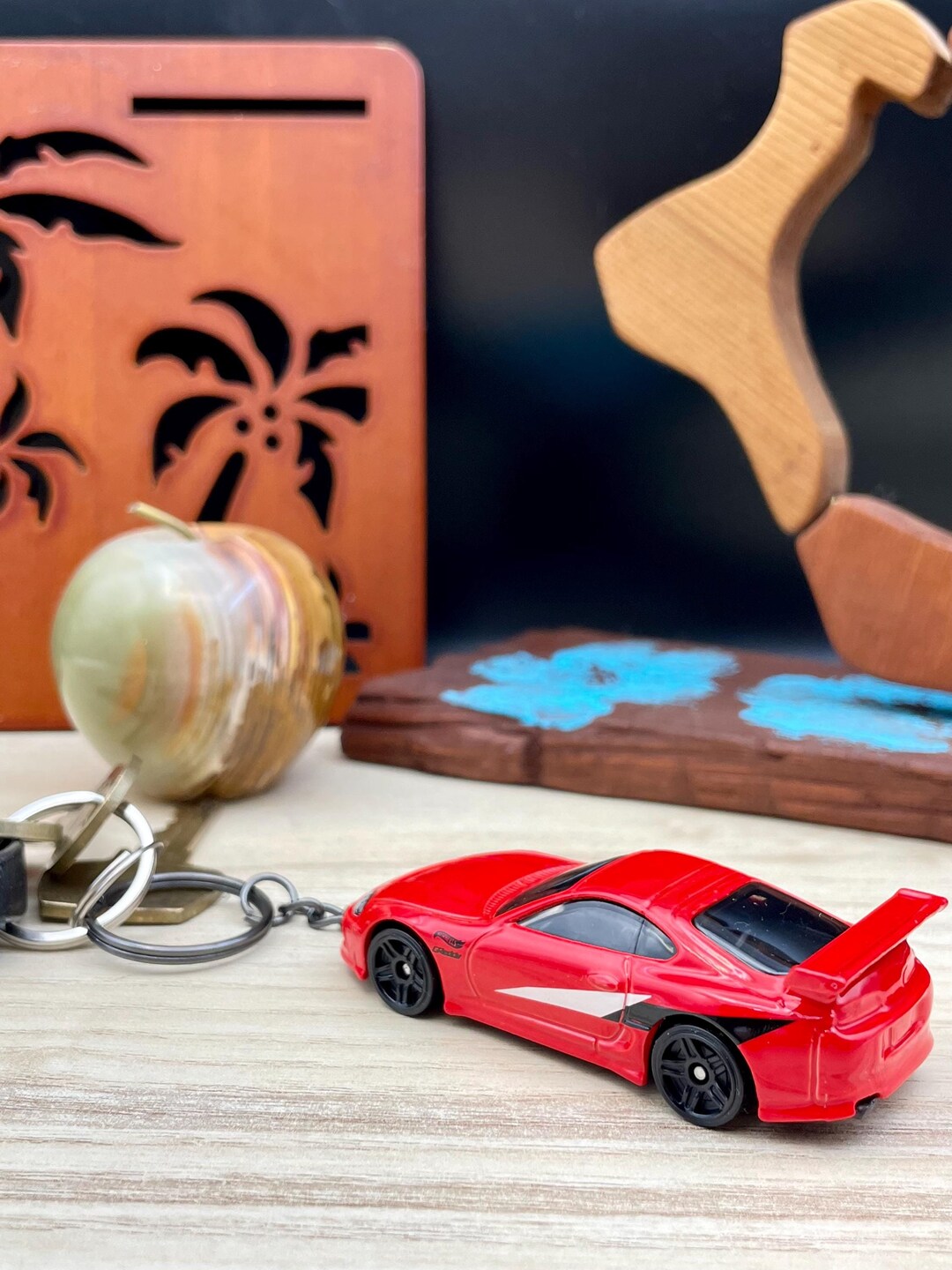 1:64 Toyota Supra Custom Keychain Personalized Diecast Car Key Ring ...