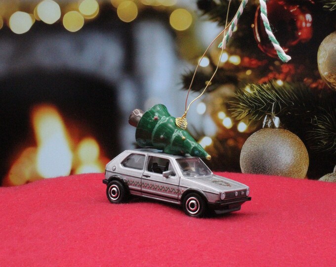 Volkswagen Golf Mk1 Diecast Car Christmas Tree Ornament Retro ...