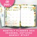 2016 Monthly Planner Printable, Monday Start, Half/full Sheet, 2/1 Page ...