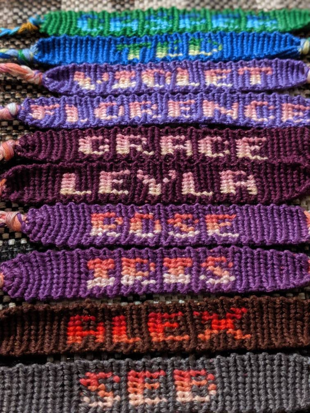 Personalised Friendship Bracelet, Knot Bracelet, Name Bracelet ...