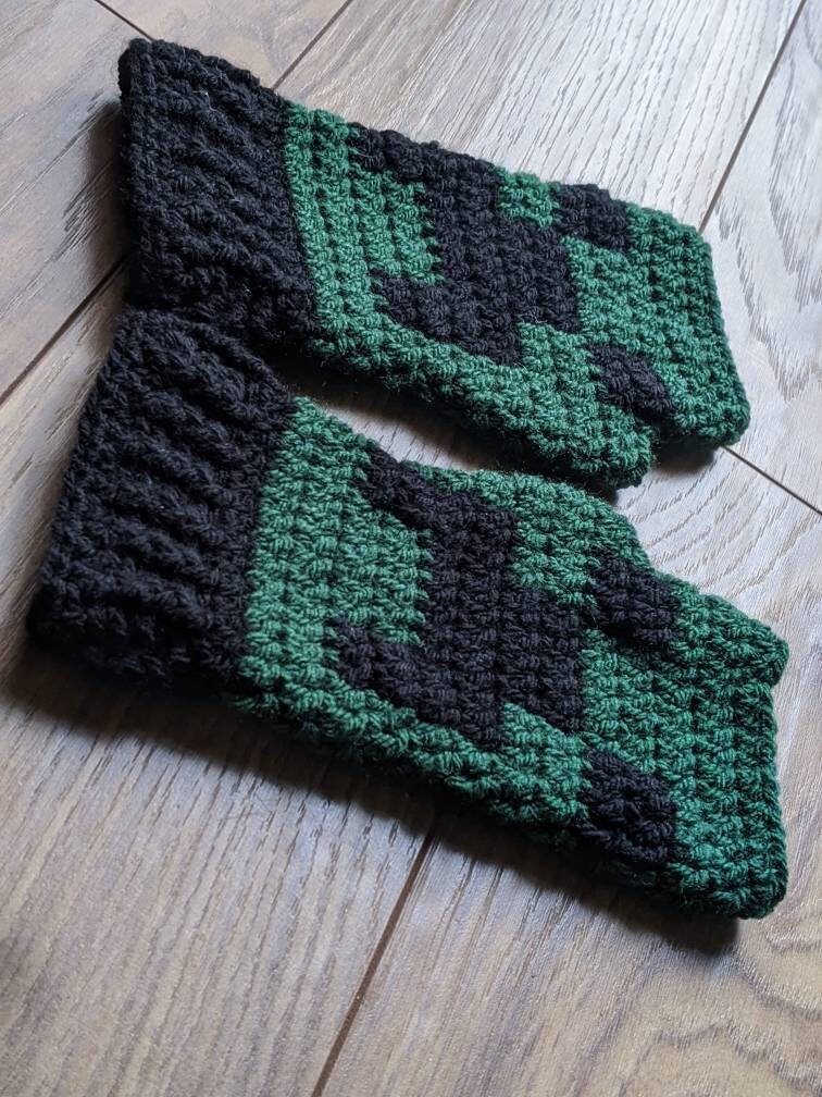 Minecraft Creeper Fingerless Gloves Creeper Mitts Child Green Mittens ...