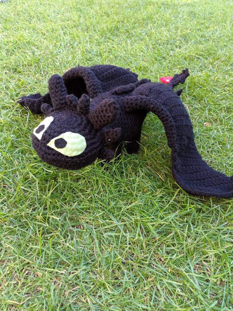 Toothless Dragon Toy Light Fury Dragon Toy Handmade - Etsy