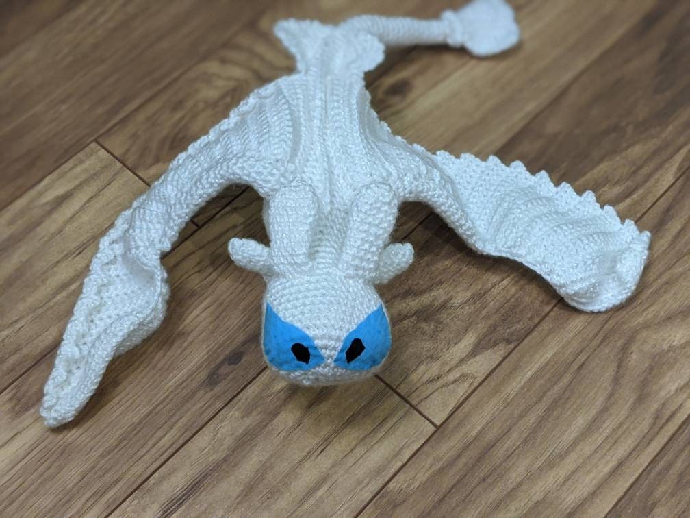 Toothless Dragon Toy Light Fury Dragon Toy Handmade - Etsy