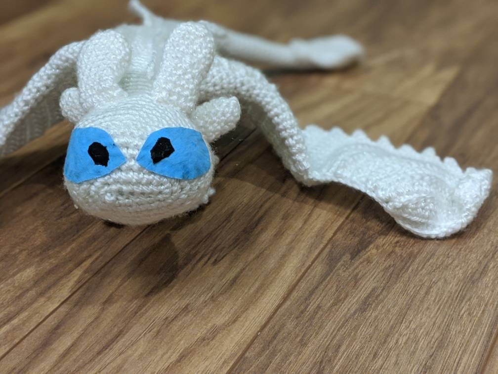 Toothless Dragon Toy Light Fury Dragon Toy Handmade - Etsy