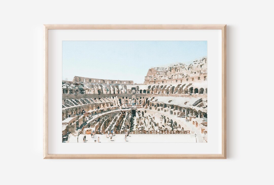 Rome's Coliseum Arena of Italy Printable Wall Art DIGITAL DOWNLOAD ...