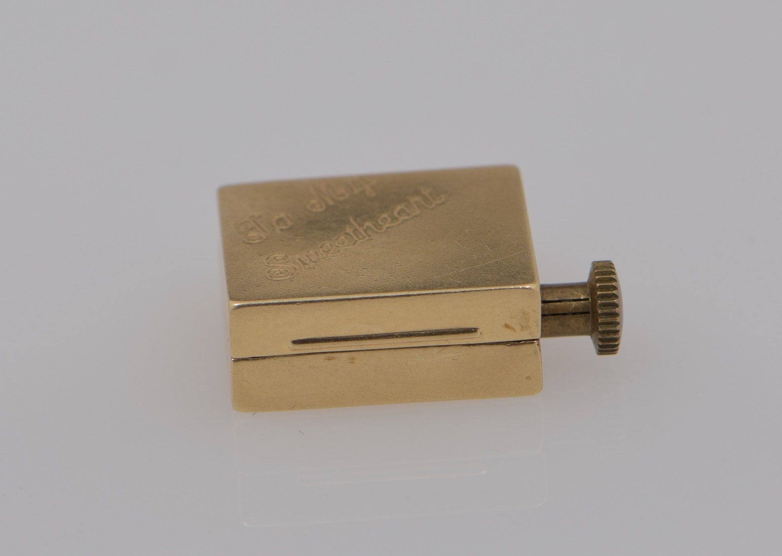 14K Yellow Gold Music Box Charm, Engraved to My Sweetheart Needs Repair ...