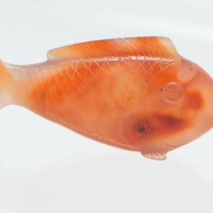 Chinese Banded Agate Snuff Bottle, Bone Dipper Fish Form Circa 1960 - Etsy