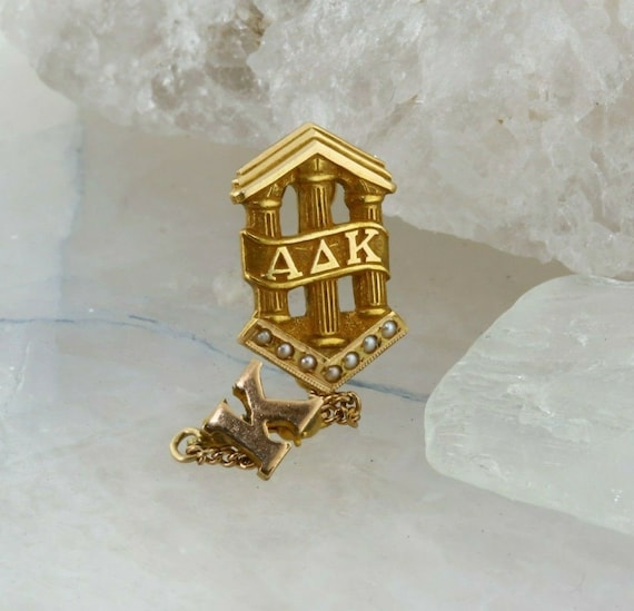 10K Yellow Gold Alpha Delta Kappa Pledge Pin - Etsy