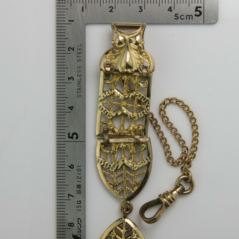 Antique Gold Filled Watch Fob and Clip for Belt Monogram LWB Circa 1930 ...
