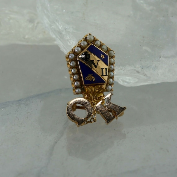 10K Yellow Gold Pi Lambda Phi Pledge Pin - Gem
