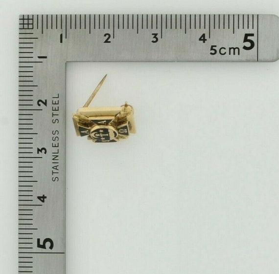 10K Yellow Gold Alpha Tau Omega Pin - Gem