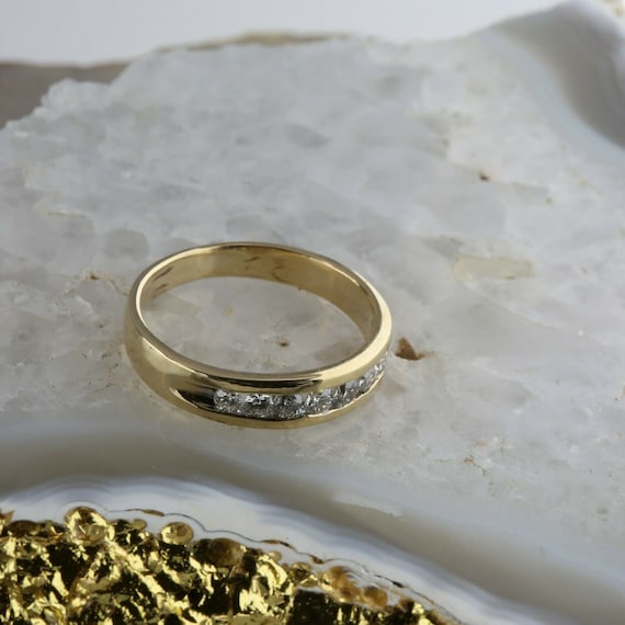 14K Yellow Gold 1ct tw Channel Set Diamond Band Size … - Gem 14K Yellow Gold 1ct tw Channel Set Diamond Band Size … - Gem