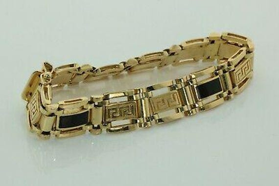 Yellow gold onyx bracelet store