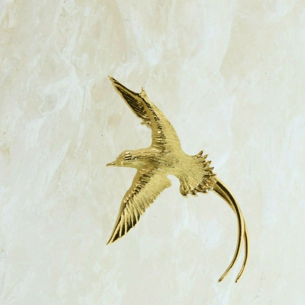 Gold Bird Pendant - Etsy