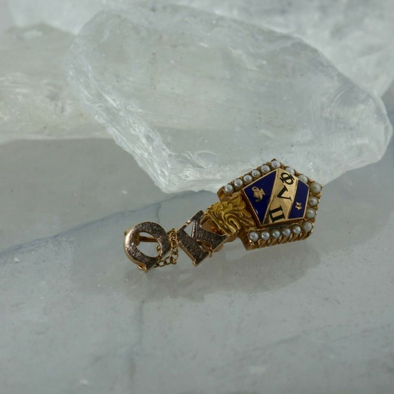 10K Yellow Gold Pi Lambda Phi Pledge Pin - Gem