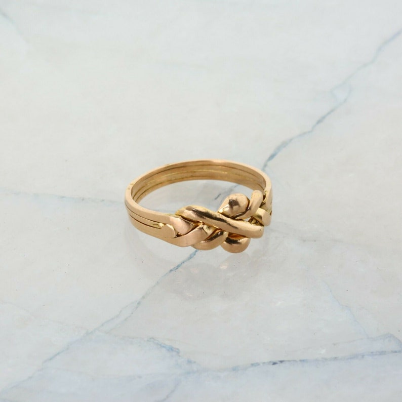 14K Yellow Gold Men's Turkish Puzzle Ring Size 10.25 - Etsy