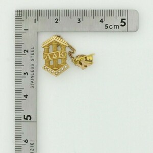 10K Yellow Gold Alpha Delta Kappa Pledge Pin - Etsy