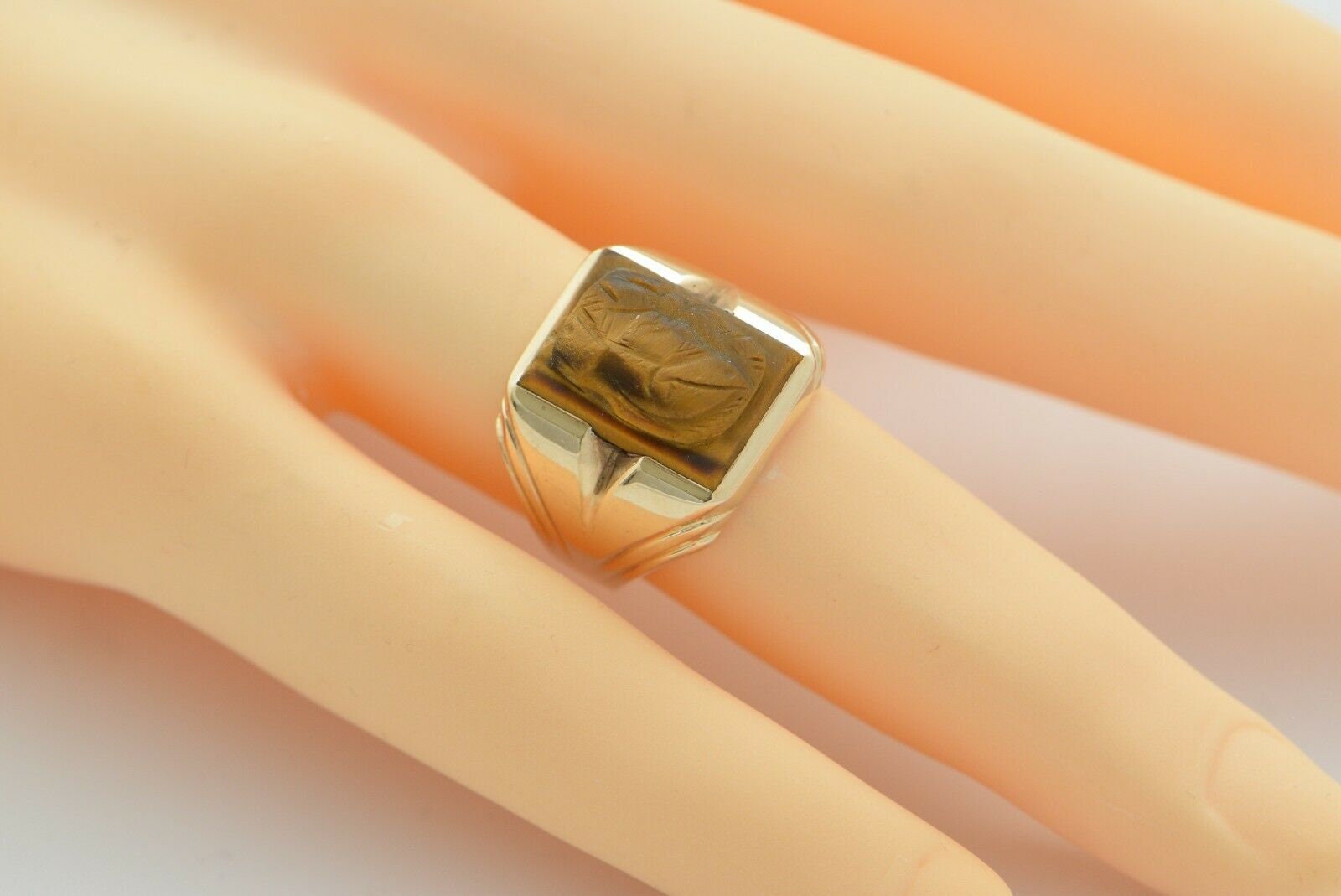 10k tiger eye ring store