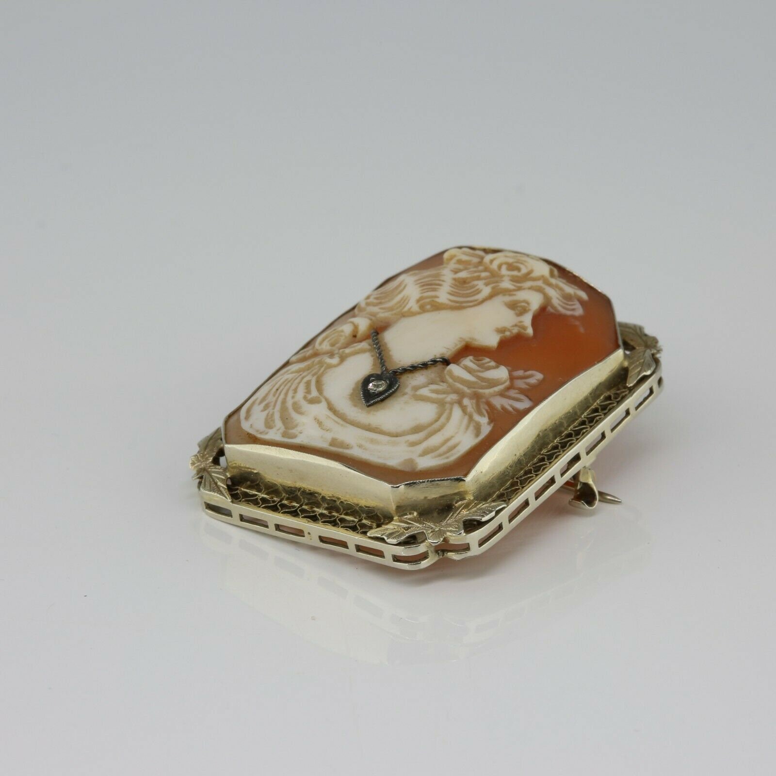 Antique 14K White Gold Rectangular Pin Pendant Circa 1925 - Etsy
