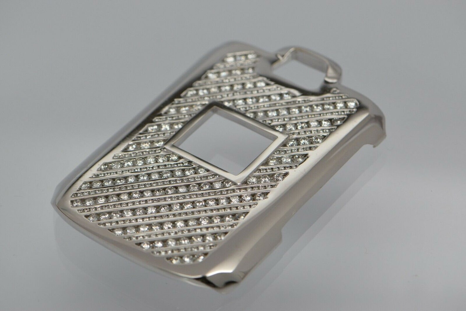18K WG Diamond Set Flip Phone Cover Super Quality!, 15ct Tw. Custom ...
