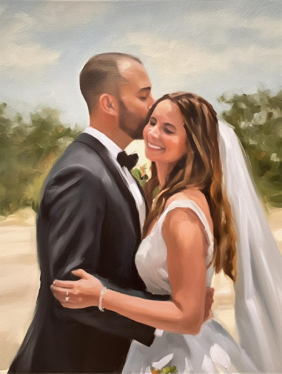 Custom Wedding Painting, Wedding Portrait, Portrait Painting, Wedding ...