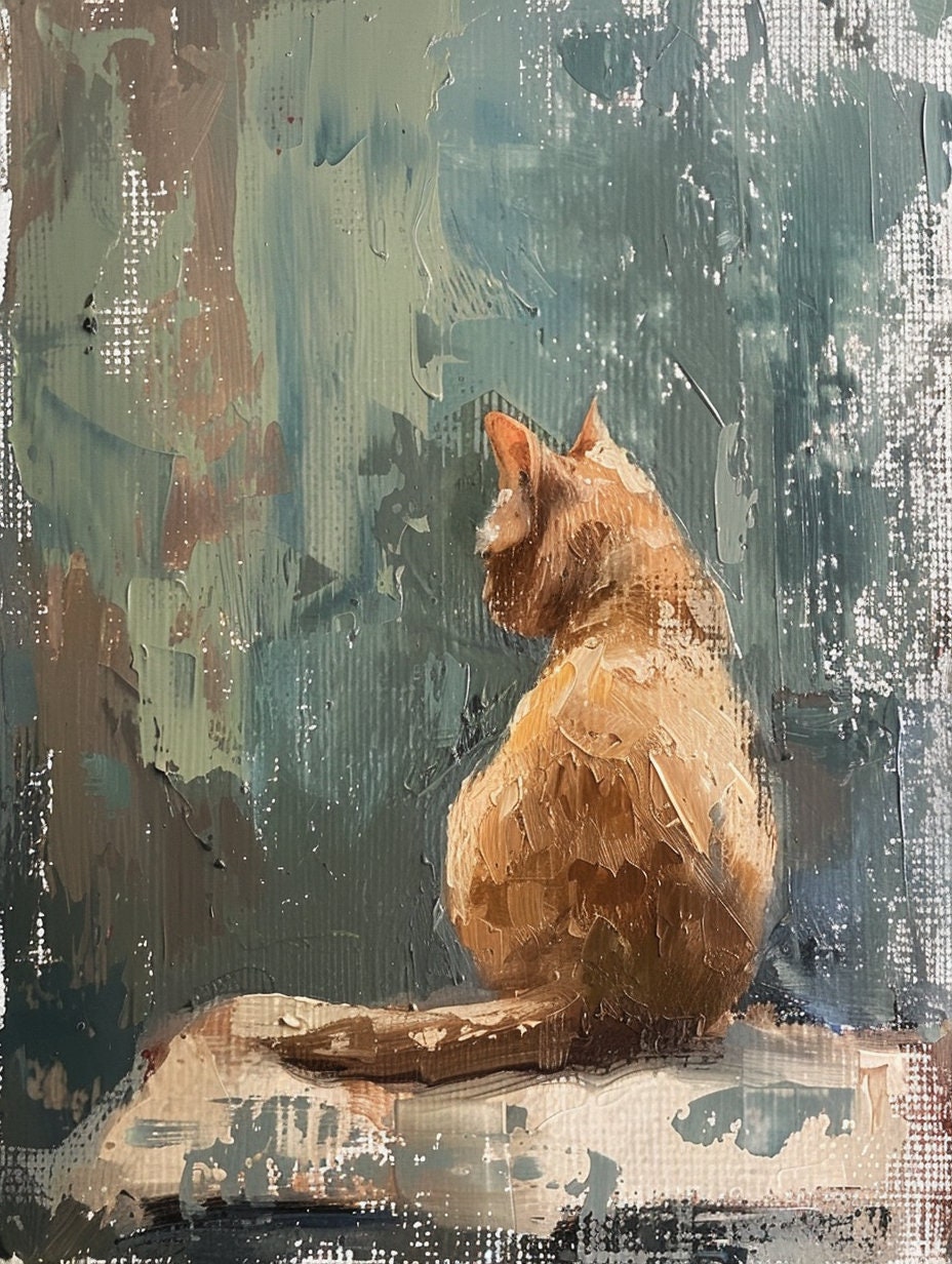 Custom Oil Painting, Custom Cat Oil Painting, Pet Portrait Oil, Cat ...