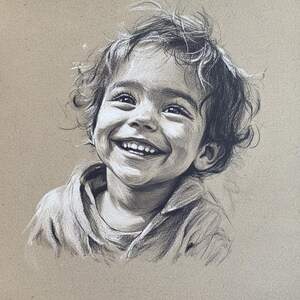 Custom Portrait of Baby, Realistic Baby Portrait From Photo, Mom and ...