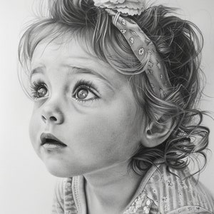 Custom Portrait of Baby, Realistic Baby Portrait From Photo, Mom and ...