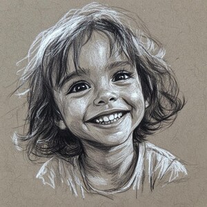 Custom Portrait of Baby, Realistic Baby Portrait From Photo, Mom and ...