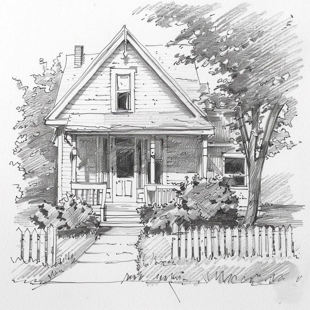 Custom Drawing of House / Sketch of House / House Illustration / Gift ...