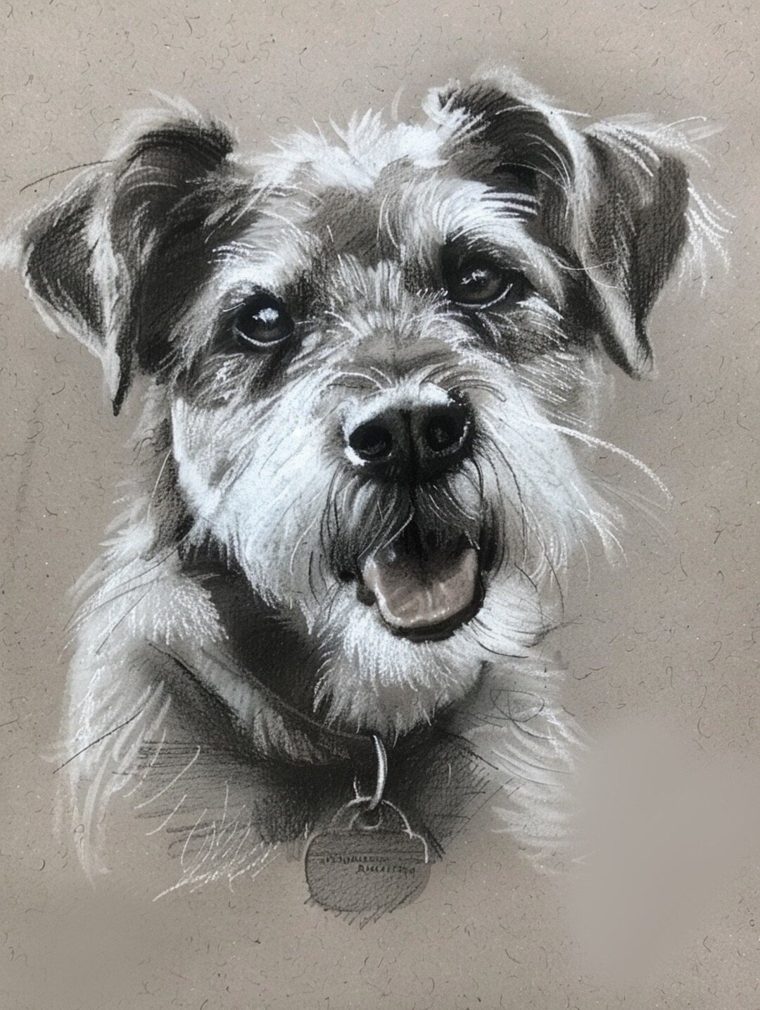 Pet Portrait Drawing, Charcoal Pet Drawing, Custom Portrait, Charcoal ...