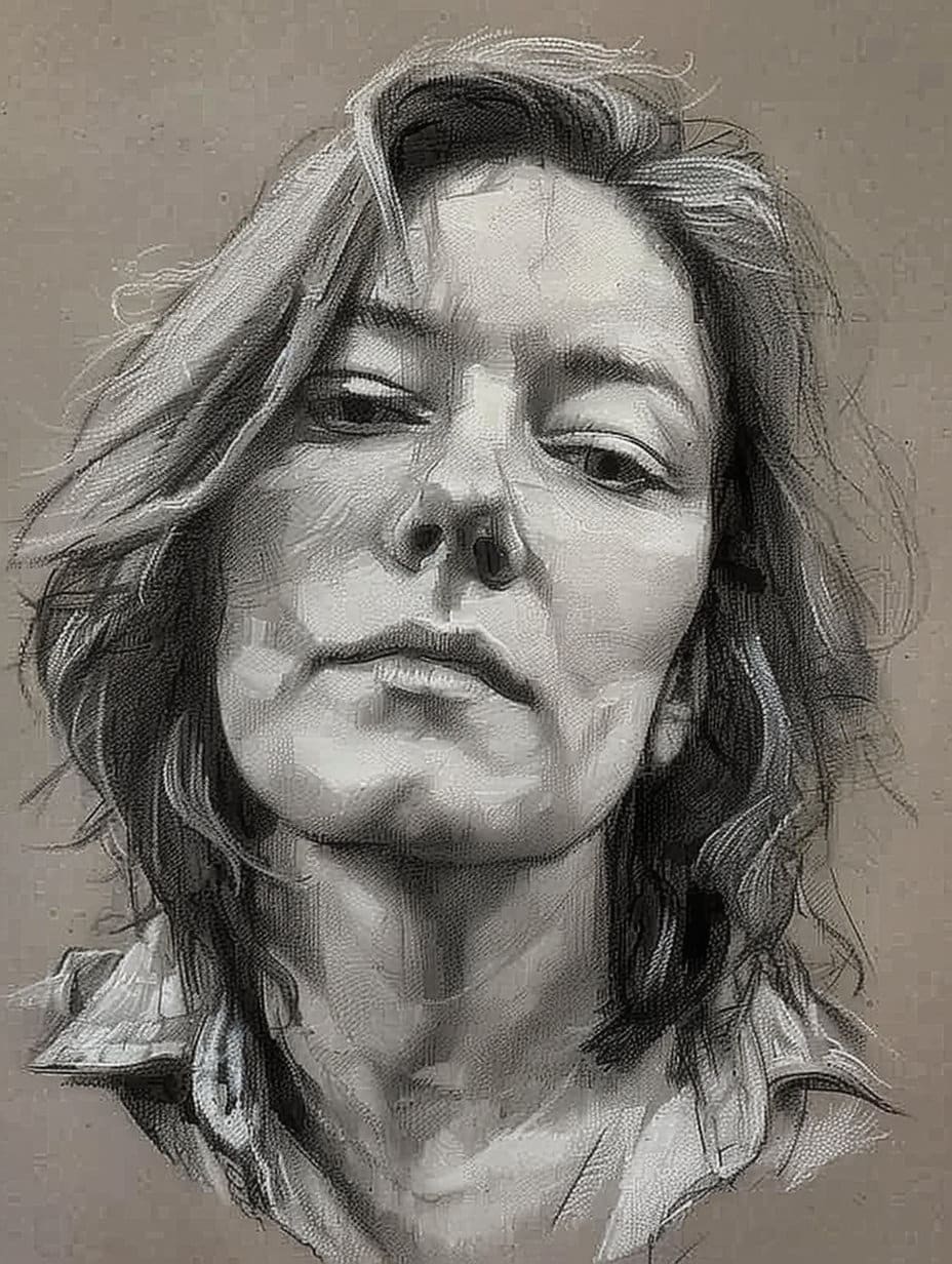 Custom Portrait on Toned Paper, Charcoal Portrait, Charcoal Art, Custom ...