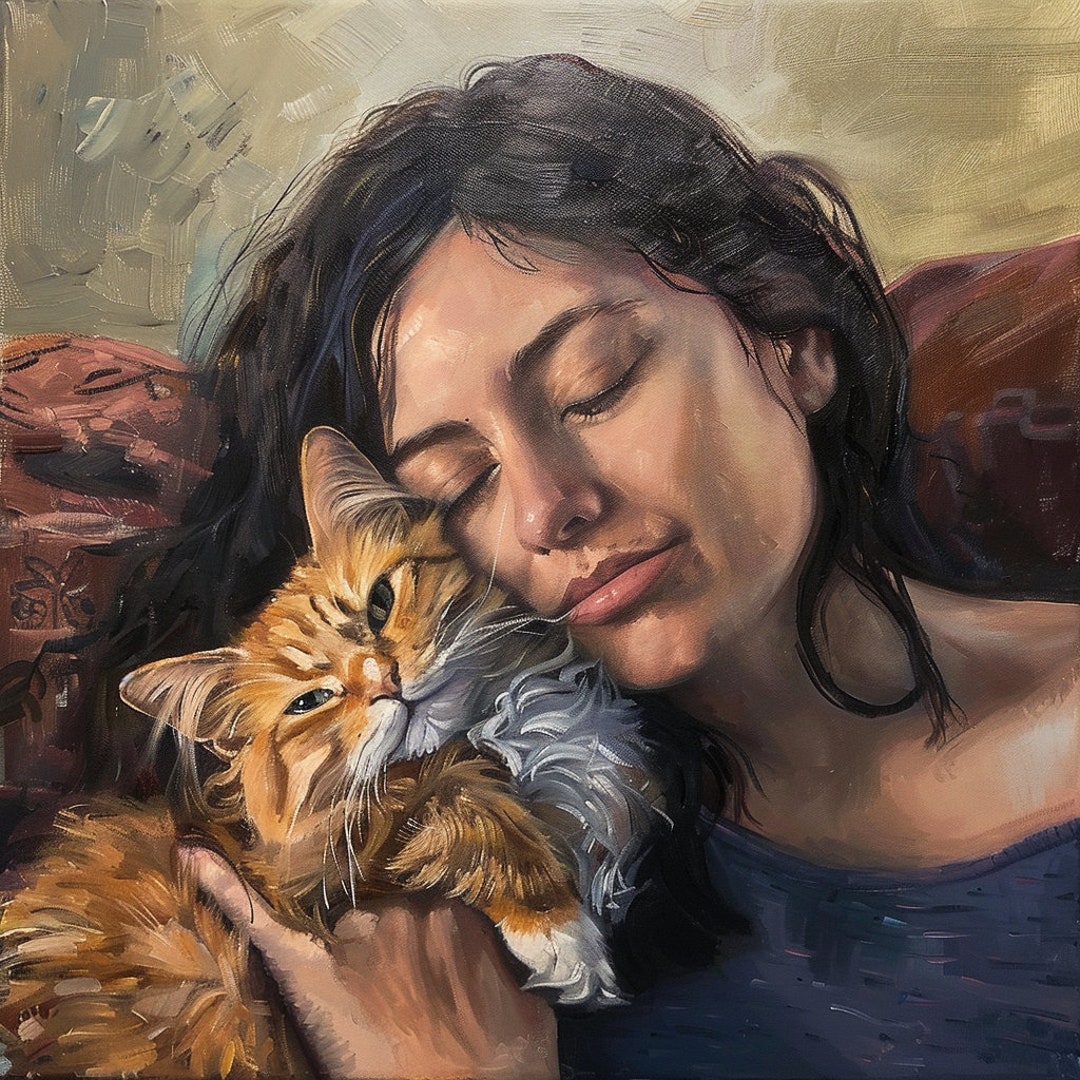 Custom Oil Painting, Custom Cat Oil Painting, Pet Portrait Oil, Cat ...