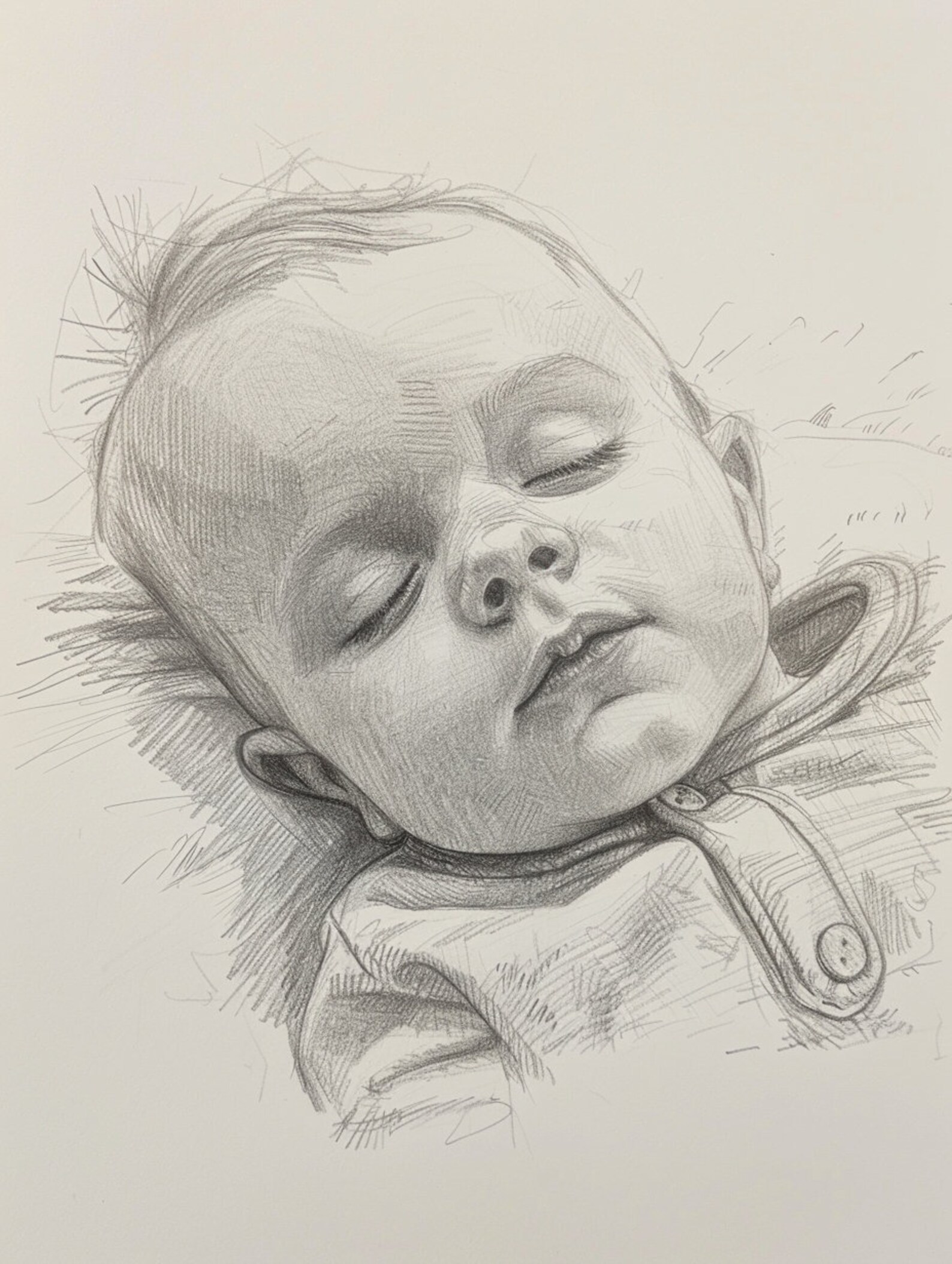 Custom Portrait of Baby, Realistic Baby Portrait From Photo, Mom and ...