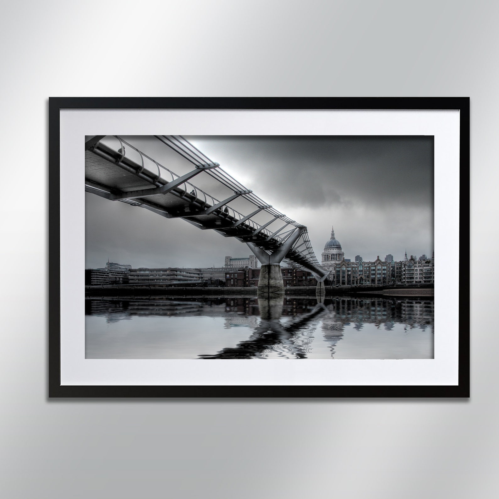 London Millennium Bridge Signed Print. Architecture Wall - Etsy UK