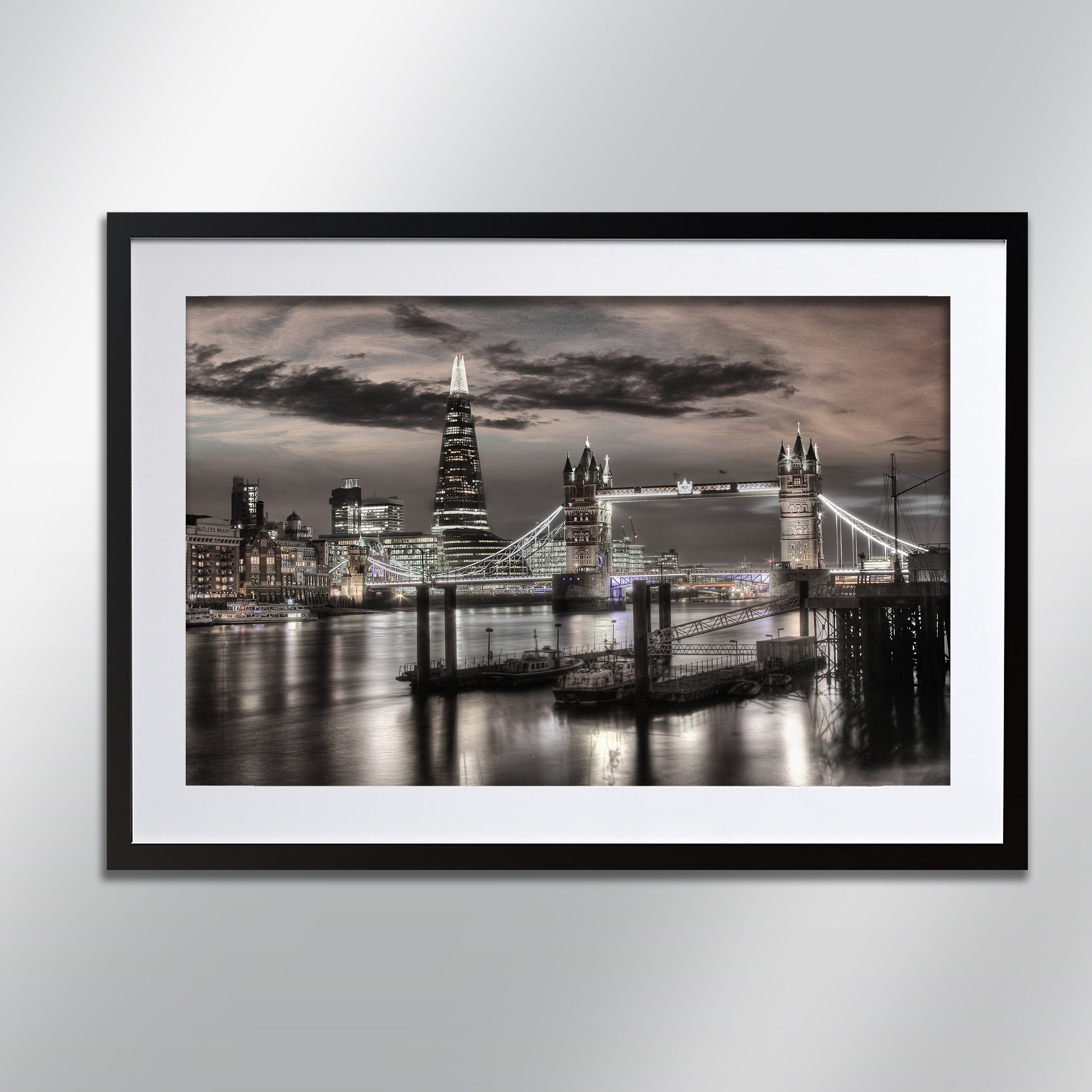 Tower Bridge and Shard Signed Print. Architecture Wall Art - Etsy