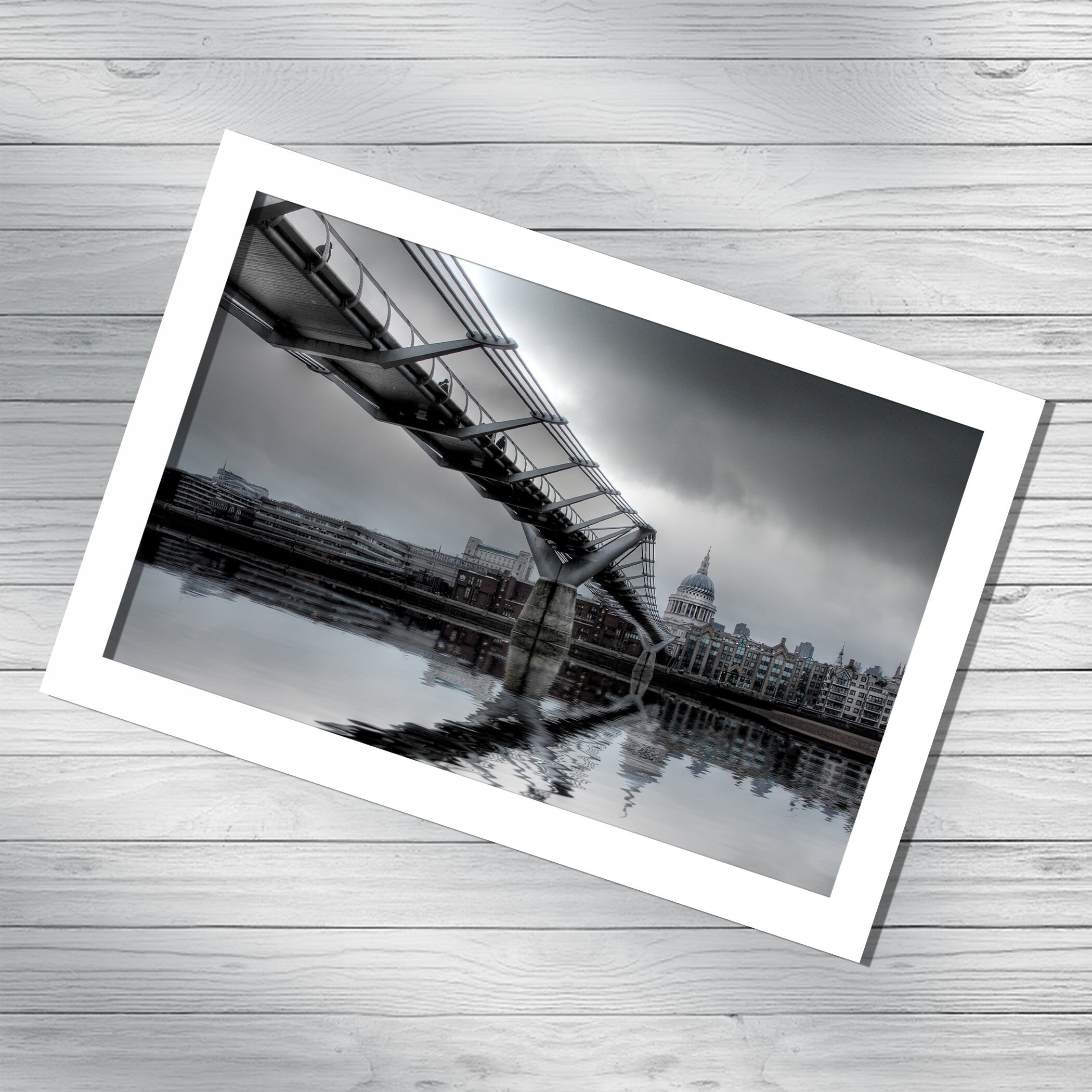 London Millennium Bridge Signed Print. Architecture Wall - Etsy UK