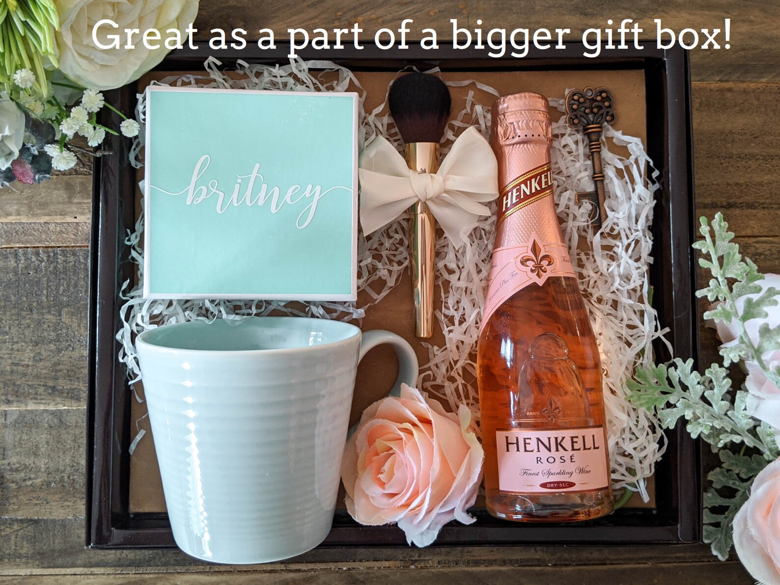 Personalized small blue gift box BOX ONLY bracelet box | Etsy