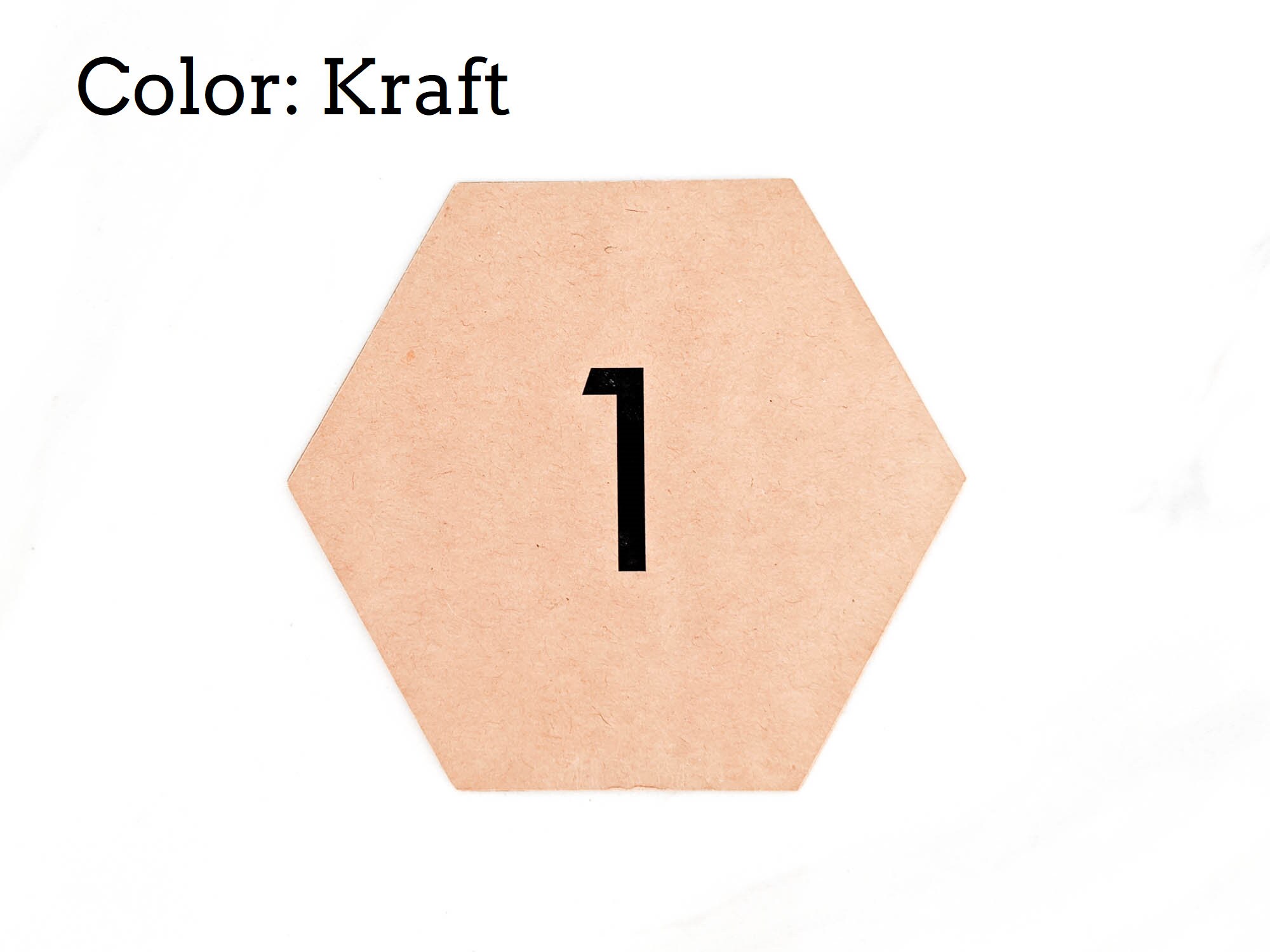 Hexagon table numbers Printed table numbers Kraft table | Etsy