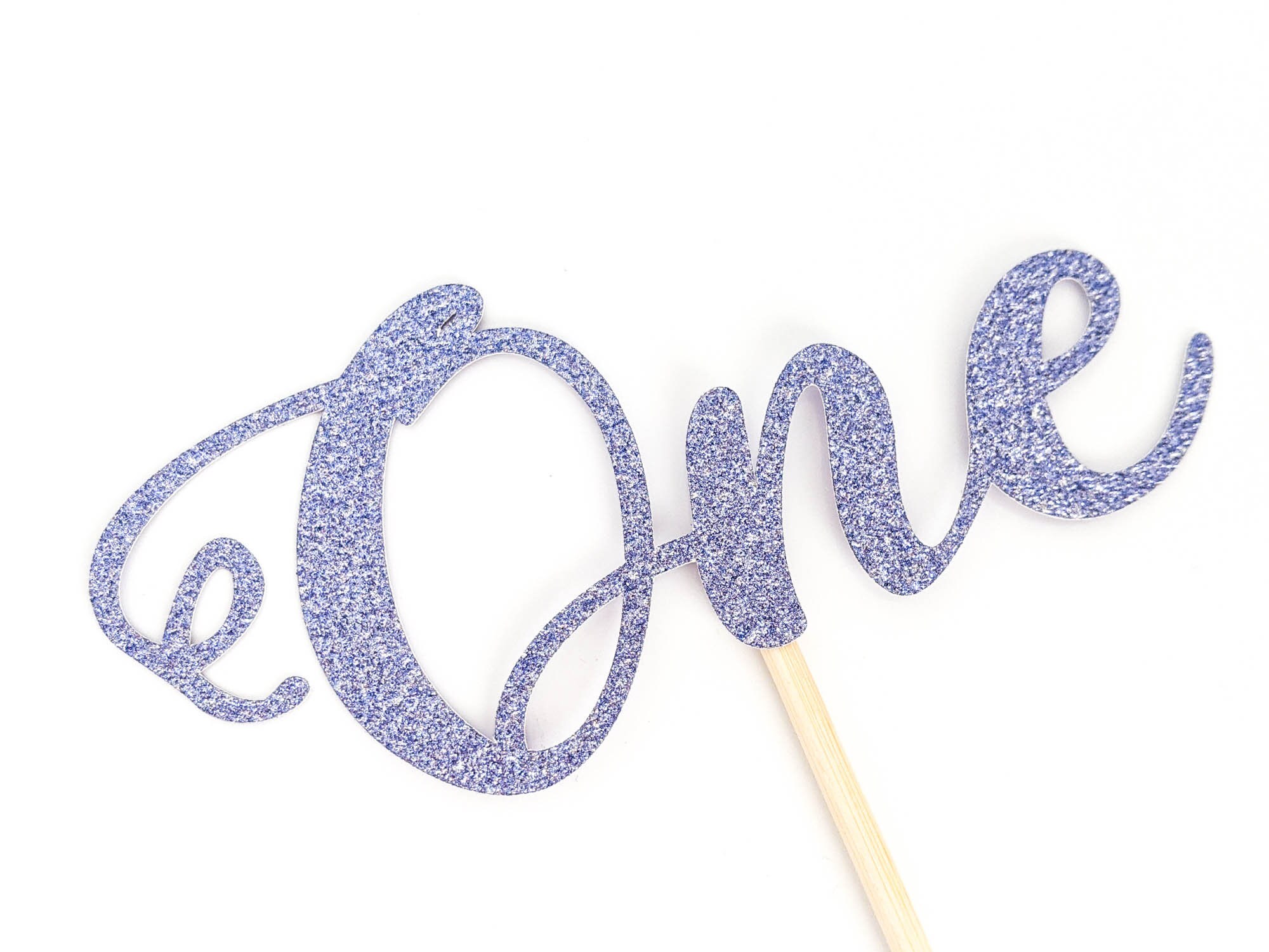 One Glitter Cake Topper Custom Glitter Color Cake Topper One | Etsy