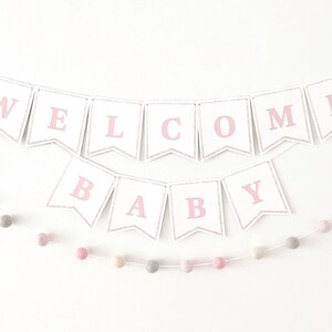 Welcome Baby Banner Baby Shower Banner Welcome Baby Girl - Etsy